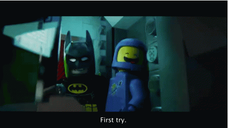 Legomovie Batman GIF - Legomovie Batman Firsttry - Discover & Share GIFs