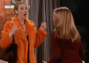 Friends Excited GIF - Rachel Phoebe Friends - Discover & Share GIFs