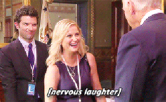 Nervous GIF - Nervous Laughter Amypoehler GIFs | Say more with Tenor