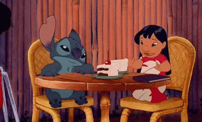 Stitch Dessert GIF - Stitch Dessert Liloandstitch - Discover & Share GIFs