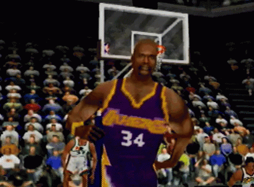 Shaq On The Attack! GIF - Shaq Badgraphics Videogames GIFs | Say more ...