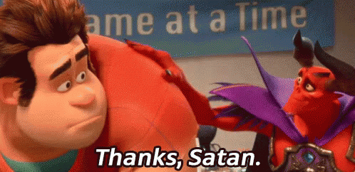 Thanks, Satan. - Wreck It Ralph GIF - WreckItRalph Satan NotTodaySatan ...