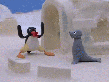Pingu Seal GIF - Pingu Seal Shock - Discover & Share GIFs