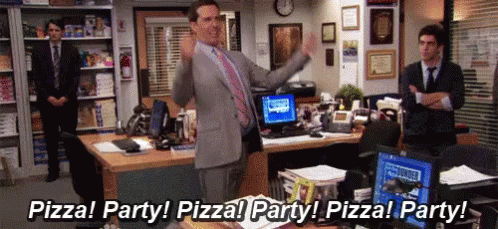 Pizza Party GIF - Pizza Andy Theoffice - Discover & Share GIFs
