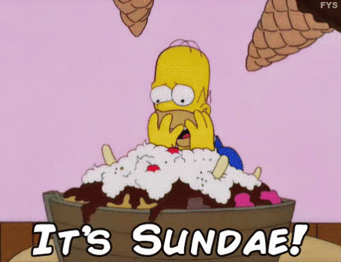 Its Sundae GIF - Sunday Icecream Homer - Discover & Share GIFs