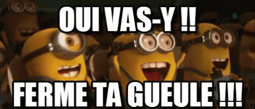 OUI VAS-Y !! FERME TA GUEULE !!! GIF - Ta Gueule Tagueule - Discover ...