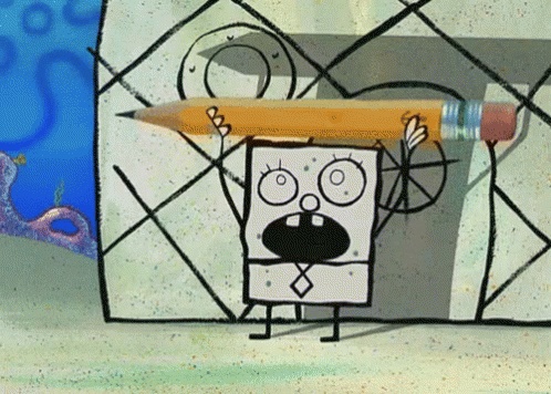 Pencil GIF - Doodlebob Spongebob - Discover & Share GIFs