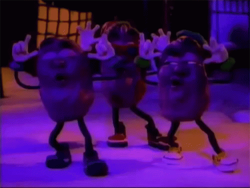California Rasins Dancing GIF - Californiaraisins Raisins California ...
