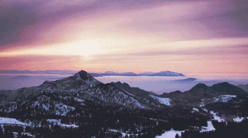 Sunset Time Lapse Over Mountain GIF - Mountain Timelapse ...