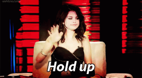 Hold Up GIF - Holdup Selenagomez Hold GIFs | Say more with Tenor
