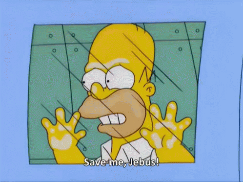 Save Me, Jebus! - The Simpsons GIF - SOS SaveMe HelpMe - Discover ...