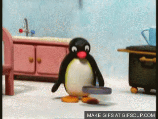Pingu Pancake GIF - Pingu Pancake Shock - Discover & Share GIFs