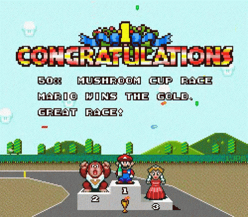 Mario Kart Congratulations GIF - Congrats - Discover & Share GIFs