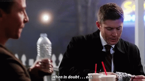 Eat Supernatural GIF - Eat Supernatural Dean - Discover & Share GIFs