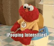 Pooping Elmo GIF - Pooping Elmo Intensifies - Discover & Share GIFs