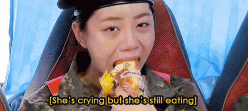 Crying Eating Gif